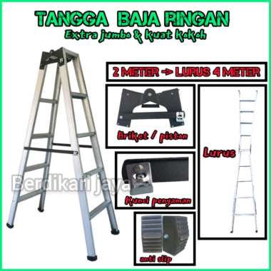 Jual Tangga Lipat 2 Meter Baja Ringan Original Murah - Harga Diskon ...