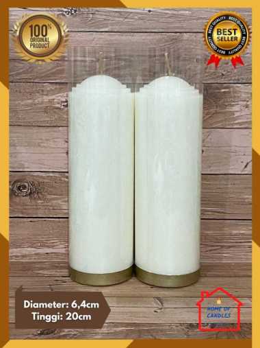 Jual Lilin Pillar Putih Polos | Lilin Altar Gereja | D: 8,3cm T: 30cm ...