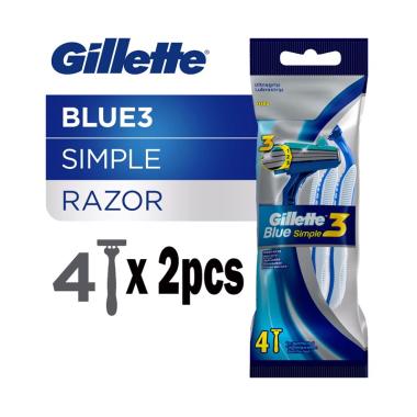 Jual Gillette Pisau Cukur Blue Simple 3 2 Pcs Termurah - Harga Grosir ...