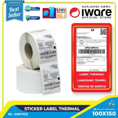 Jual Label Sticker Thermal Barcode 100 X150 Mm Original Harga Termurah Juli 2024 | Blibli