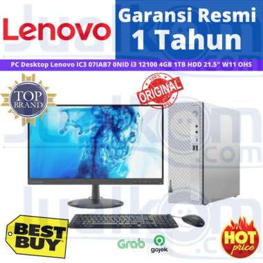 Jual Pc Desktop Lenovo Ic3 07 Iab7 0 Nid I3 12100 4 Gb Hdd 1 Tb Win11 Ohs 21 5 Surabaya Original ...