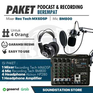 Jual Alat Podcast 4 Orang Lengkap Original Murah - Harga Diskon Desember 2022 | Blibli