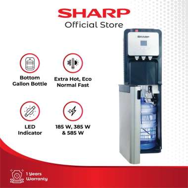 Promo SHARP SWD-78EHL-SL Water Dispenser Stainless Steel Bottom Loading ...