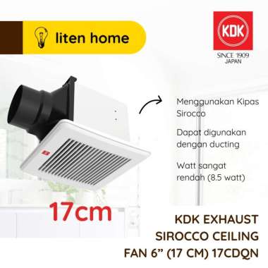 Promo KDK 17CDQN 17CDQNA Ceiling Exhaust Fan Plafon Cerobong Sirocco 6 ...