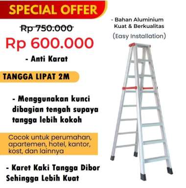 Jual Tangga Alumunium Lipat 2 Meter Original Murah - Harga Diskon ...