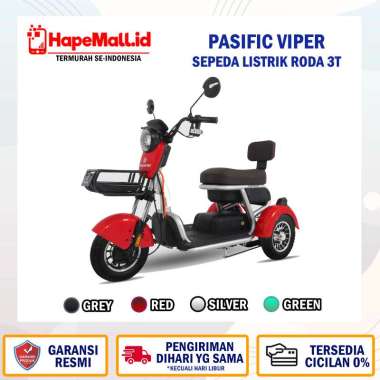Jual Sepeda Listrik Roda 3 Pacific Viper Original Terbaru - Harga Promo ...
