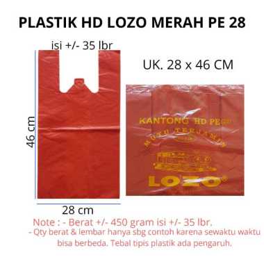 Jual Plastik Merah Ukuran 35 Original Murah - Harga Diskon November ...