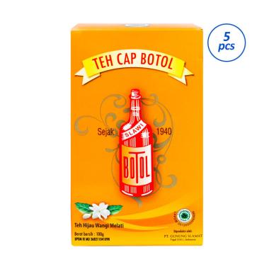 Teh Cap Botol Teh Hijau Wangi Melati [100 g/ 5 pcs]