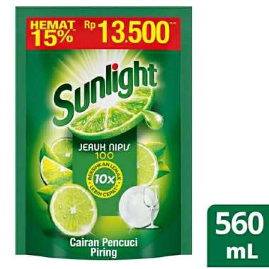 Jual SUNLIGHT Jeruk Nipis Sabun Cuci Piring [90 mL/ Refill] di Seller Wijaya Mart - Kab ...