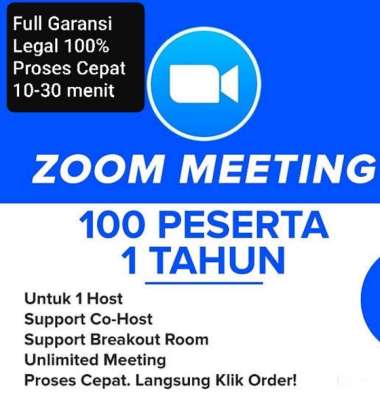 Zoom Meeting Pro 1 Tahun Terbaru Oktober 2021 - Harga Murah & Gratis ...
