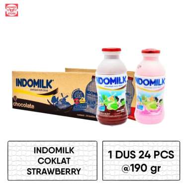 Jual Susu Cair Strobery Indomilk Botol 1 Dus Termurah - Harga Grosir Terupdate Hari Ini | Blibli