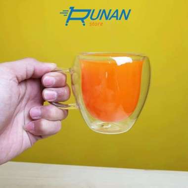 Jual Gelas Kaca 500ml Crystal Rainbow Glass Gelas Minum Kopi Susu Teh 500ml di Seller Runan ...