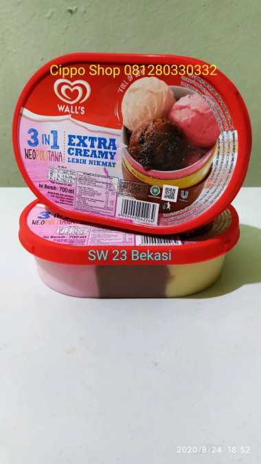 Harga Walls Ice Cream Neopolitana 700 ml hari ini Rabu, 26 Jun 2024 17. ...