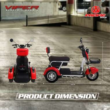 Jual Sepeda Listrik Roda 3 Pacific Viper Original Terbaru - Harga Promo ...