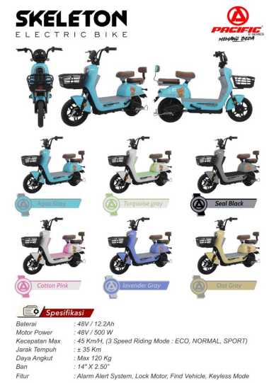Jual Sepeda Listrik Pacific Skeleton Original Terbaru - Harga Promo ...
