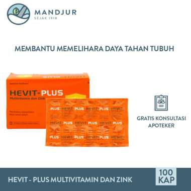 Hevit Plus Multivitamin Zink 10 Kaplet Lengkap Harga Terbaru Maret 2023 ...