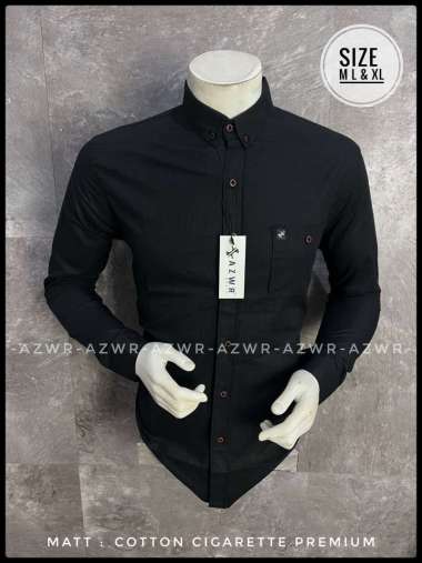Jual Hem Hitam Polos Pria Lengan Panjang Model Terbaru - Harga Promo ...