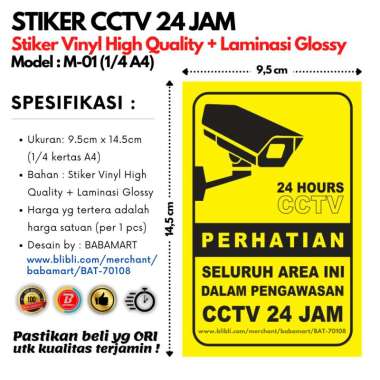 Jual Stiker Keamanan Cctv Original Murah - Harga Diskon April 2023 ...