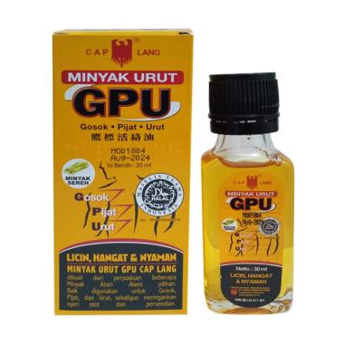 Jual Cap Lang GPU Sereh Minyak Urut [60 mL] di Seller Darma Medika ...