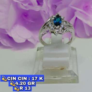Jual Cincin Emas Putih Asli Batu Mulia Model Terbaru & Kekinian - Harga ...