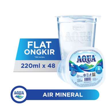 Promo AQUA Cube 220ml x 24 botol (1 box) Diskon 2% di Seller AQUA ...