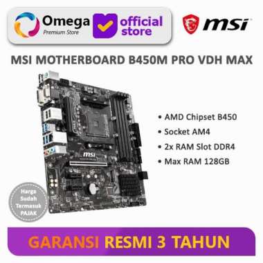 Jual Msi B450 M Pro Vdh Max Motherboard Terbaik Januari 2023 - Harga ...
