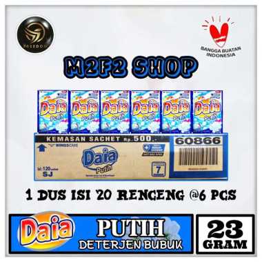 Promo Daia Putih Detergent Bubuk Sabun Cuci Baju Sachet - 23 gr ...