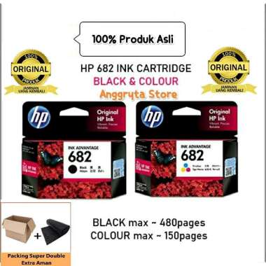 Jual Tinta Hp 682 Black Colour Original Original Murah - Harga Diskon ...