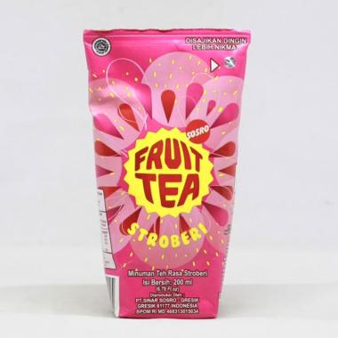 Jual SOSRO FRUIT TEA STRAWBERRY PCK 200 ML di Seller Papaya Fresh ...