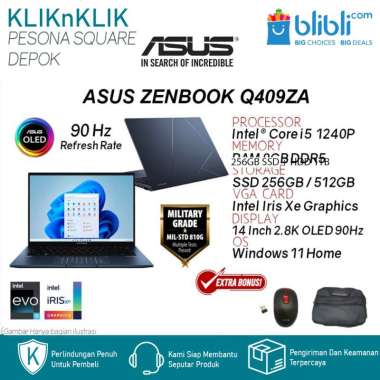 Jual Asus Zenbook Q409 Za Intel Evo I5 1240 P Original Murah - Harga Diskon Desember 2022 | Blibli