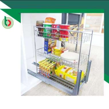 Jual Rak Tarik Lemari Stainless Anti Karat Rak Lemari Dapur Original ...