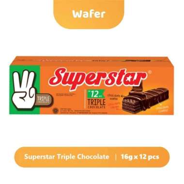 Jual Superstar Wafer Triple Chocolate 12 Pcs Box Terbaru - Harga Promo ...