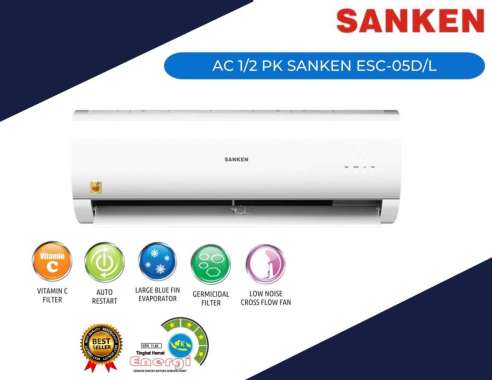 Jual Sanken Ac 1 2 Pk Esc 05 Indoor Outdoor Unit Only Original, Murah ...
