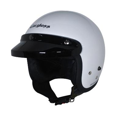 Jual Cargloss Retro Visor Bogo Flat Smoke Helm Half Face - Gun Metal Di ...