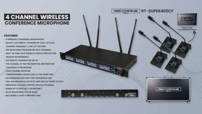 Jual Microphone Wireless Recording Tech Original, Murah & Diskon Juni ...