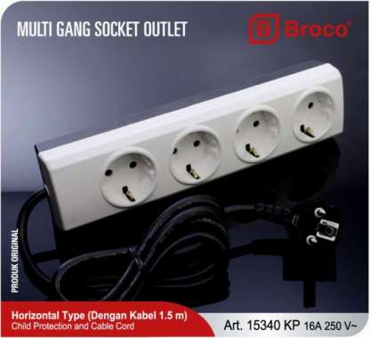 Jual Broco Steker Arde Kepala Colokan Listrik New Gee Putih Tipe L 2 ...