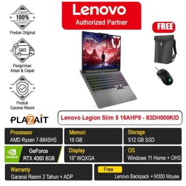 Lenovo Legion Slim 5 16 Ahp9 - 🔥 Harga & Spesifikasi Terbaru Juni 2026