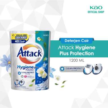 Promo Attack Hygiene Plus Deterjen Cair Semua Jenis Mesin Cuci 1200ml ...