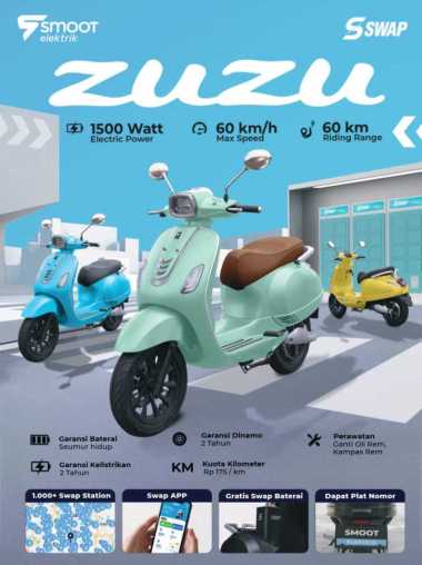 Jual Smoot ZUZU Motor Listrik - Putih di Seller Smoot Motor Surabaya ...