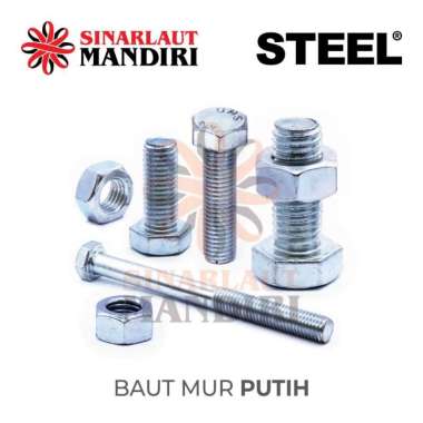 Jual Baut Mur Putih / Bmp / Galvanized Plated Bolt & Nut M 16 X 150 Di ...