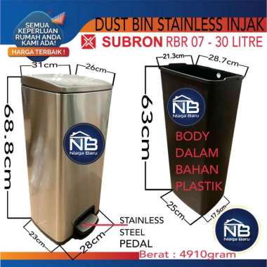 Jual Tempat Sampah Injak Stainless 30 L Original Murah - Harga Diskon November 2023 | Blibli.com