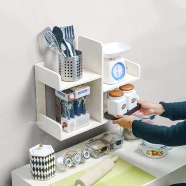 Jual Rak Buku Estetik Di Atas Meja Kayu Original Murah - Harga Diskon ...