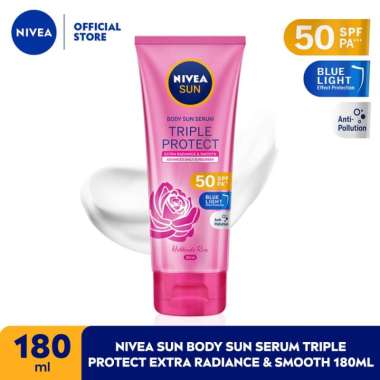 Harga Nivea Sun Body Serum Triple Protect SPF50 PA Extra Radiance ...