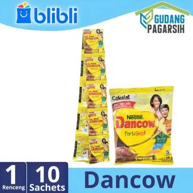 Promo Dancow Fortigro Putih Susu Bubuk [10 Sachet/ 27 G] Diskon 29% Di ...