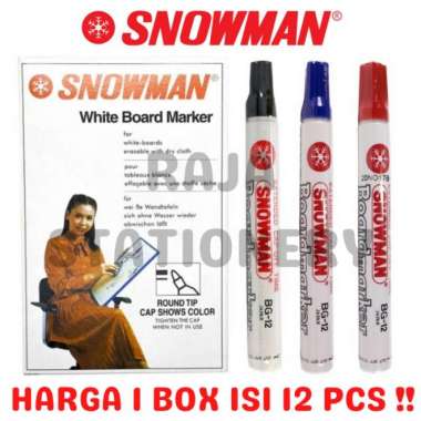 Jual Spidol Snowman Whiteboard 1 Pak Original Harga Termurah November ...
