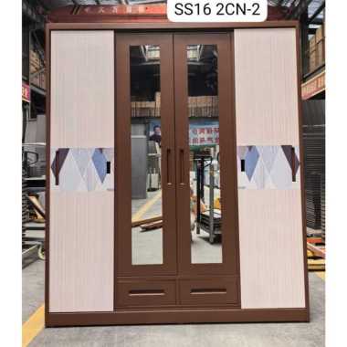 Jual Lemari Pakaian Slide Besi Anti Rayap 3 Pintu 120cm Anti Air Dan ...