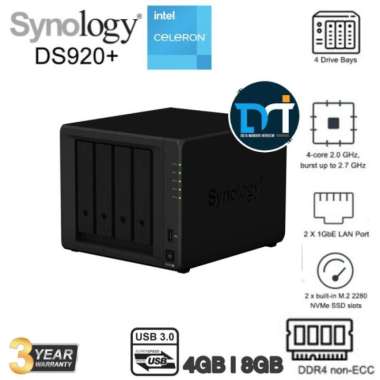 Jual Synology Ds920 4 Bay Nas Server Original Murah - Harga Diskon ...