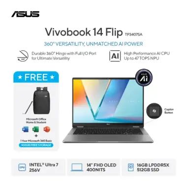 Asus Vivobook S 14 Flip - 🔥 Harga & Spesifikasi Terbaru Juni 2026