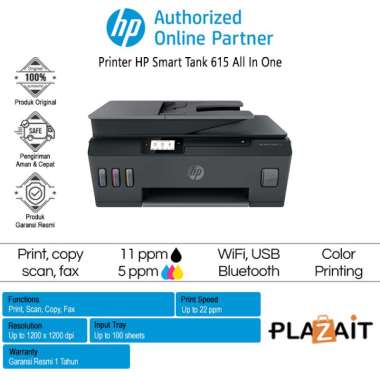 Jual Hp 615 Smart Ink Tank Wireless All-in-one Printer (print-copy ...