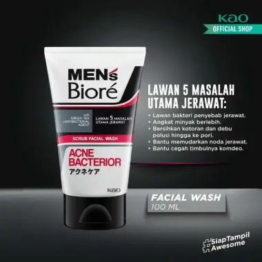 Mens Biore Acne Bacterior 100 G Gratis Ongkir 🏷️ Harga Murah Juni 2026